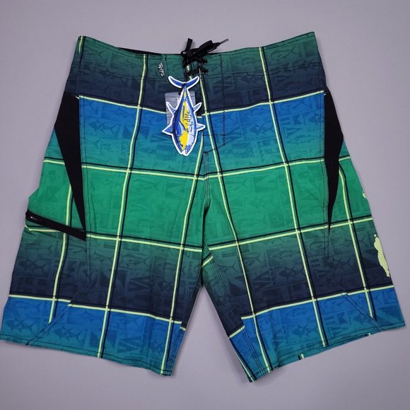 Salt Life | Swim | New Salt Life Slxqd Vapor Stretch Windowpane Plaid ...